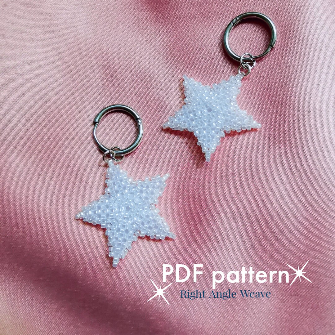 Pendant Star | Seed Bead | Beading Pattern RAW Right Angle Weave ...