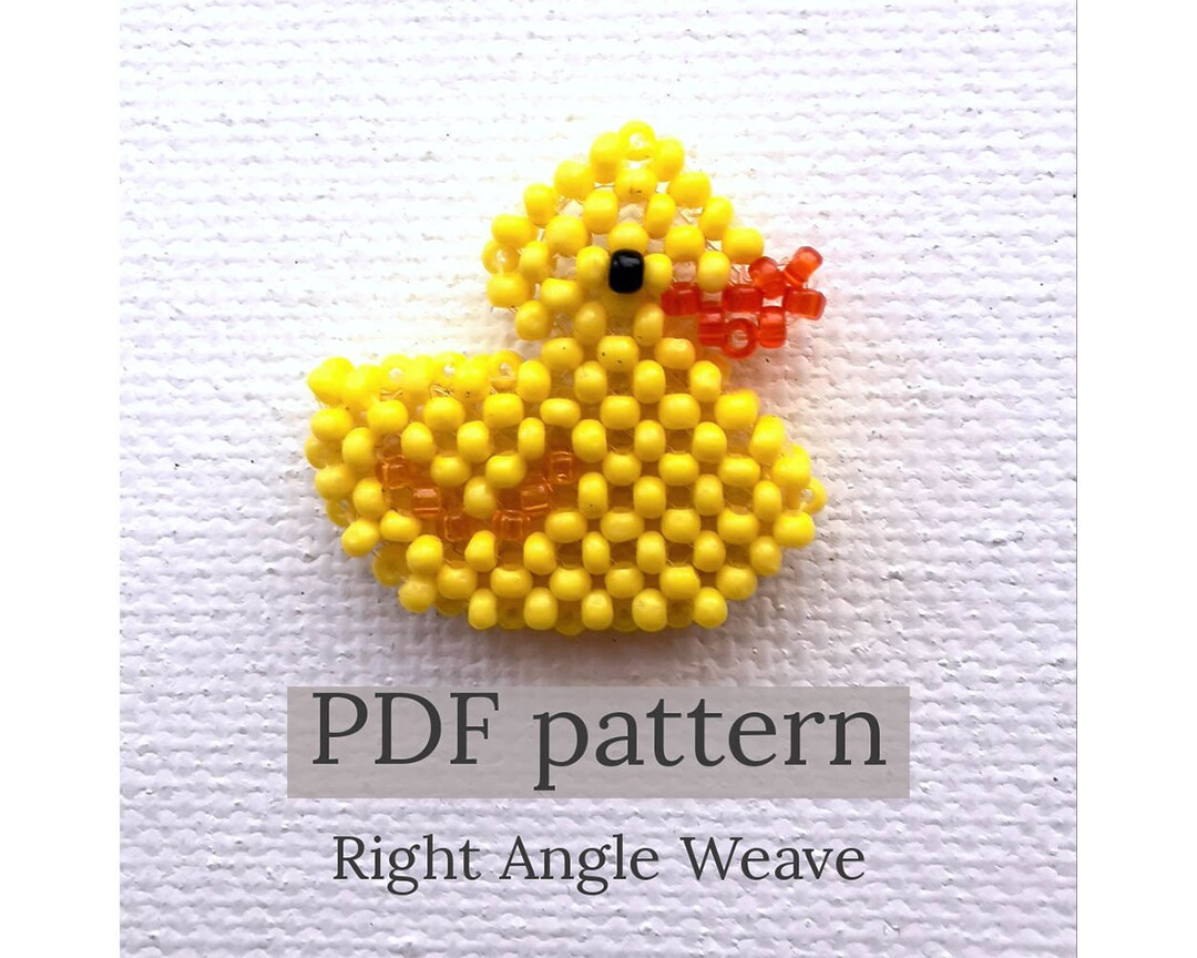 Pendant Duck Seed Bead Beading Pattern RAW Right Angle Weave - Etsy UK