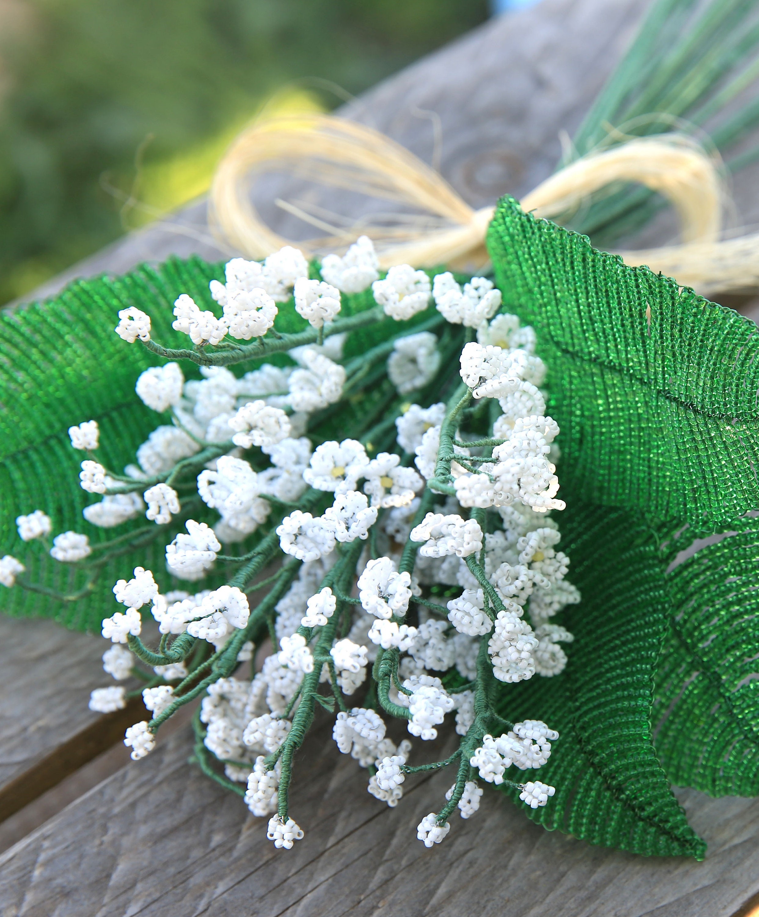Beaded Dandelion, Lily of the Valley, Forget Me Not, Cornflower Beaded ...