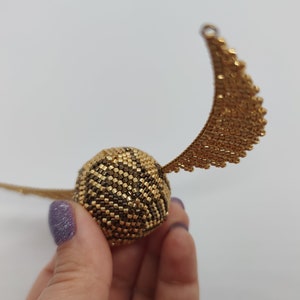 HP Golden Flying Ball. Beaded Golden Magic Snitch Tutorial. Magical ...