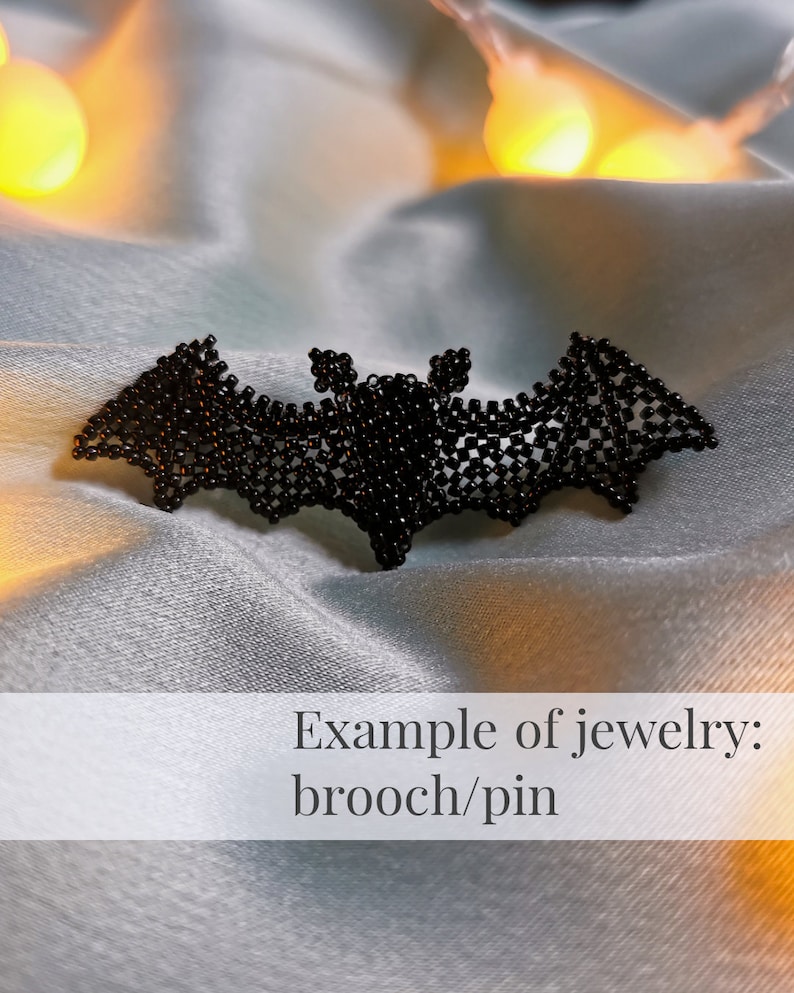Pendant Bat Halloween Jewelry Seed Bead Beading Pattern - Etsy UK