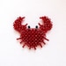 Pendant Crab: Seed Bead Beading Pattern for RAW (right Angle Weave ...