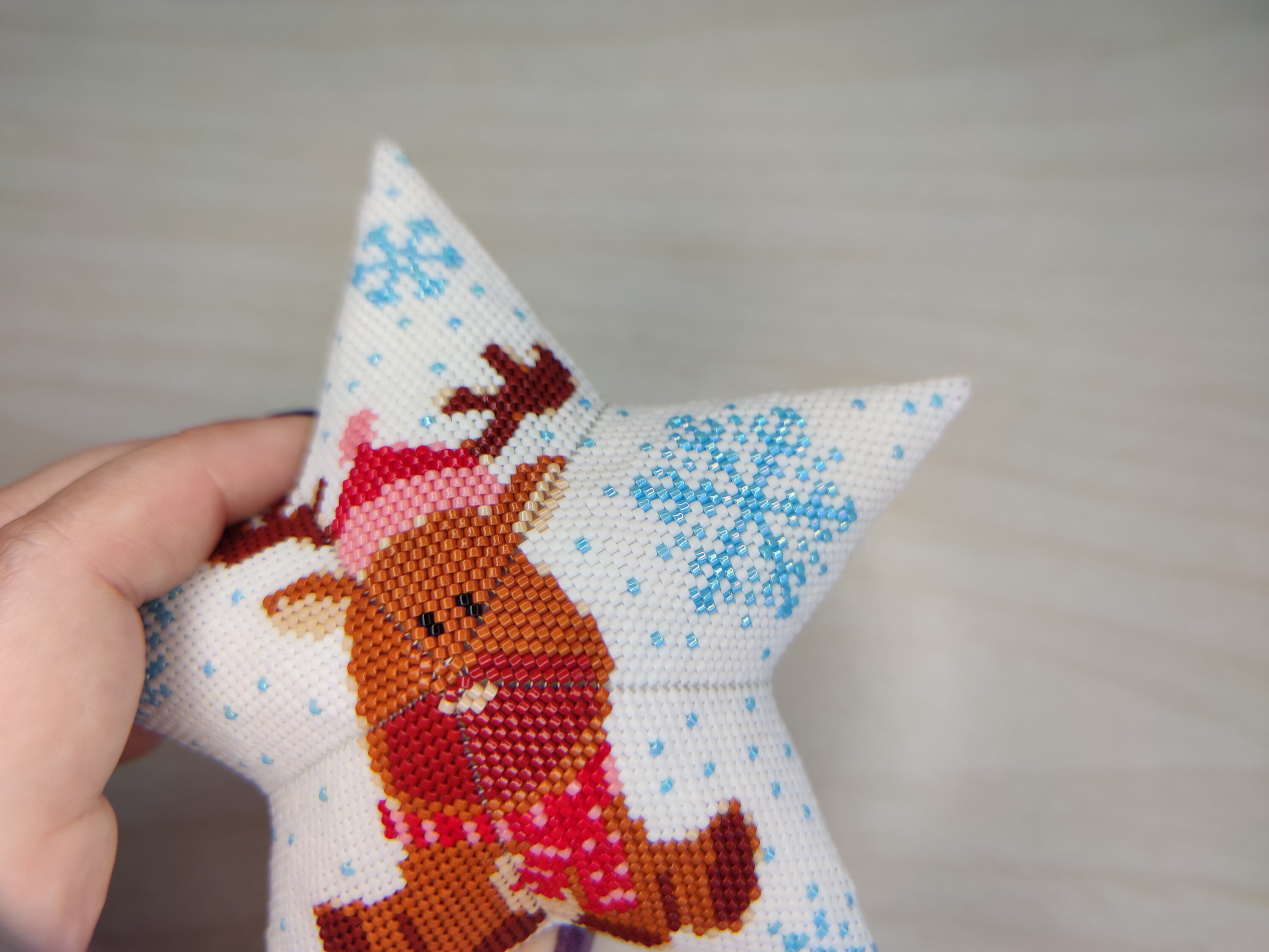 3D Star moose Beaded Star 3D Peyote Star 3D Star Pattern Christmas Gift ...