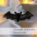 Pendant Bat, Halloween Jewelry, Seed Bead, Beading Pattern RAW Right ...