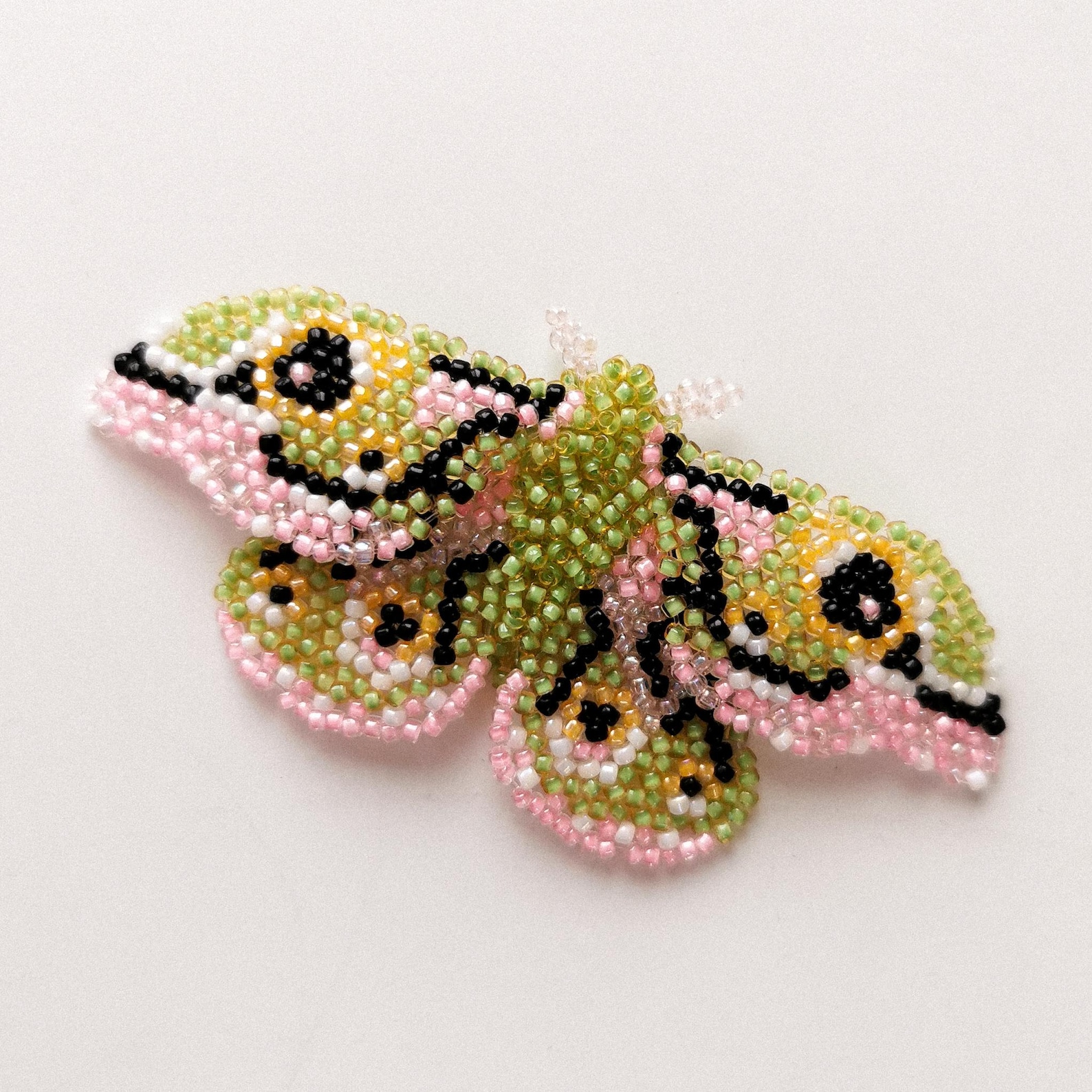 Pendant Moth Beaded Jewelry Seed Bead Beading Pattern Triangular Weave ...