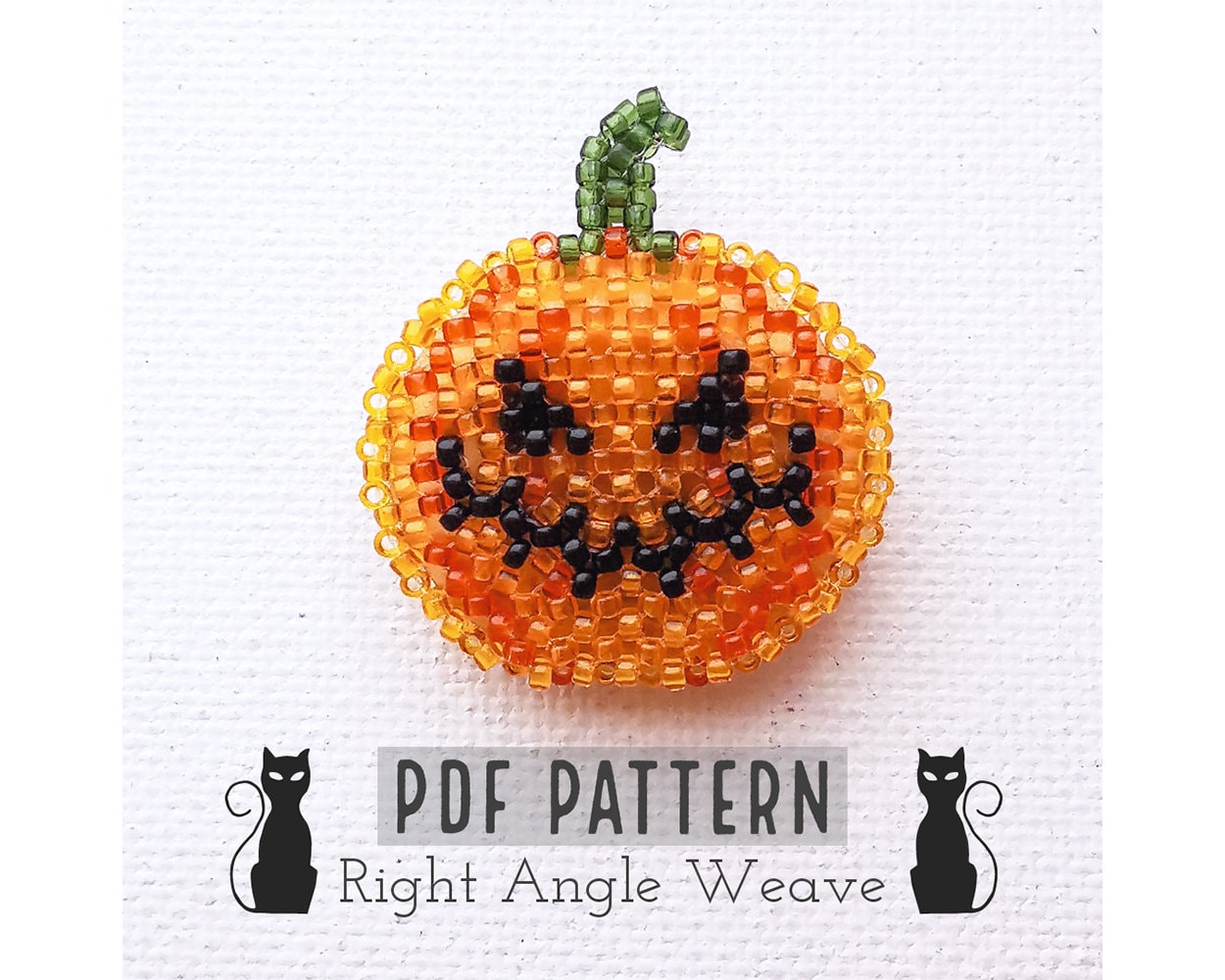 Pendant Pumpkin Halloween Jewelry Seed Bead Beading - Etsy UK