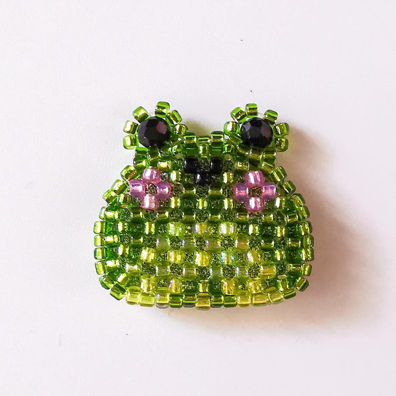 Pendant Frog | Seed Bead Beading Pattern RAW Right Angle Weave Beaded ...