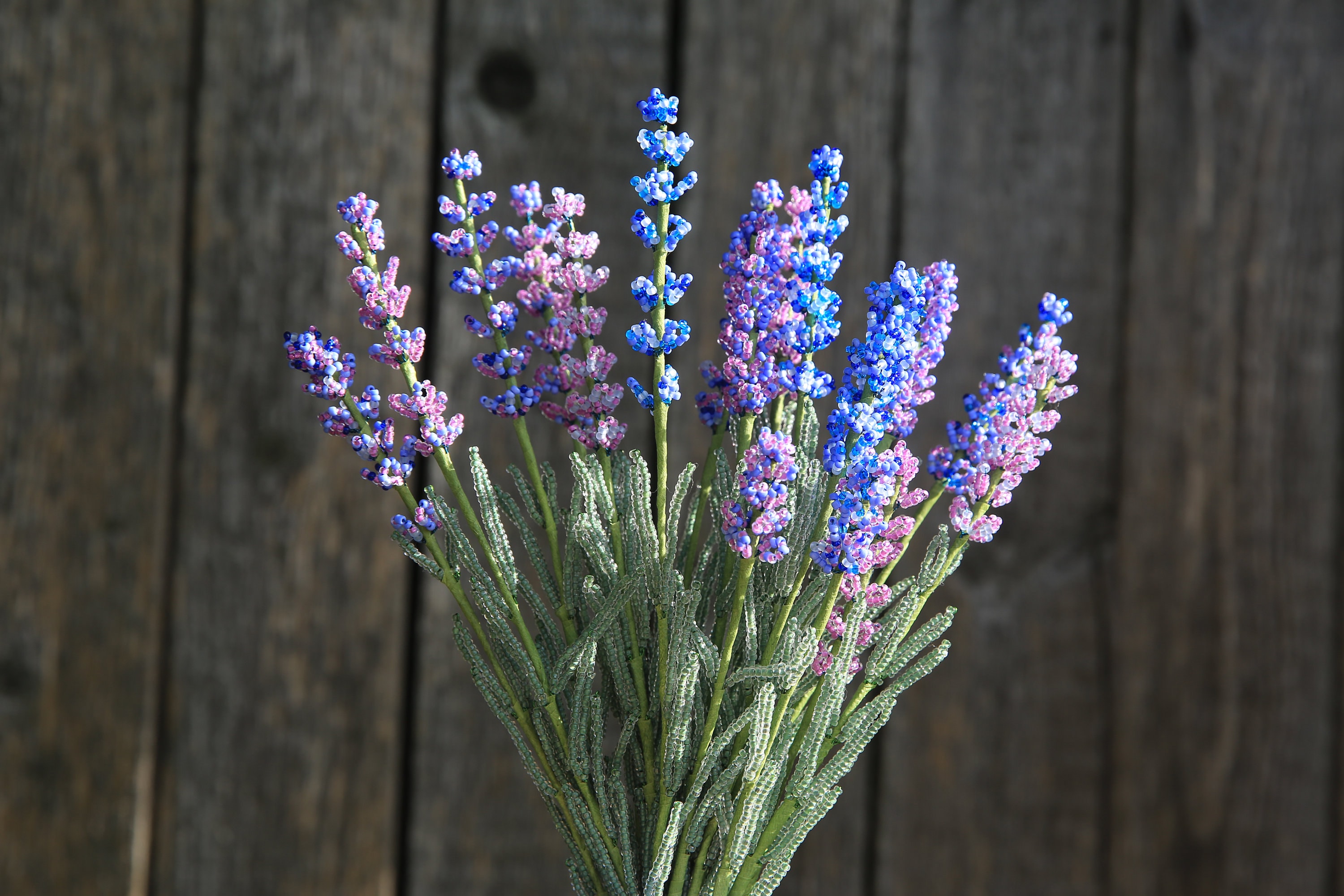 French Beaded Flowers Pattern | Beaded Lavender | Seed Bead Patterns ...