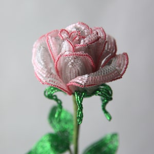 French Beaded Flowers Pattern: Beaded Rose. Seed Bead Patterns. Beading ...