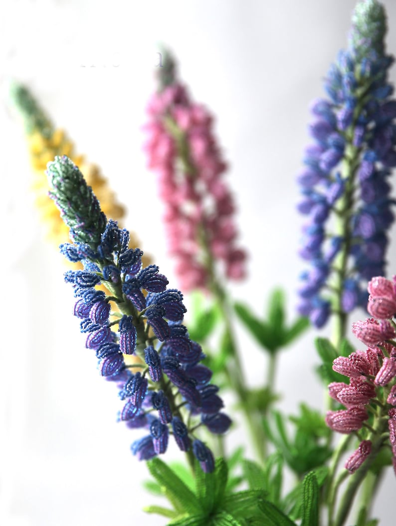 Beaded Flowers Pattern | Lupine | Seed Bead Patterns | Beadwork Pattern ...