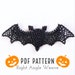 Pendant Bat, Halloween Jewelry, Seed Bead, Beading Pattern RAW Right ...