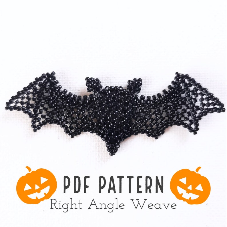 Pendant Bat Halloween Jewelry Seed Bead Beading Pattern - Etsy UK