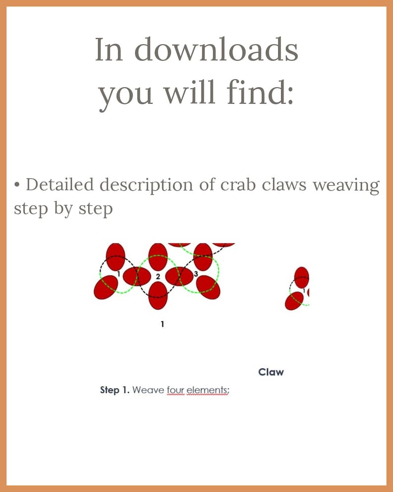 Pendant Crab: Seed Bead Beading Pattern for RAW (right Angle Weave ...