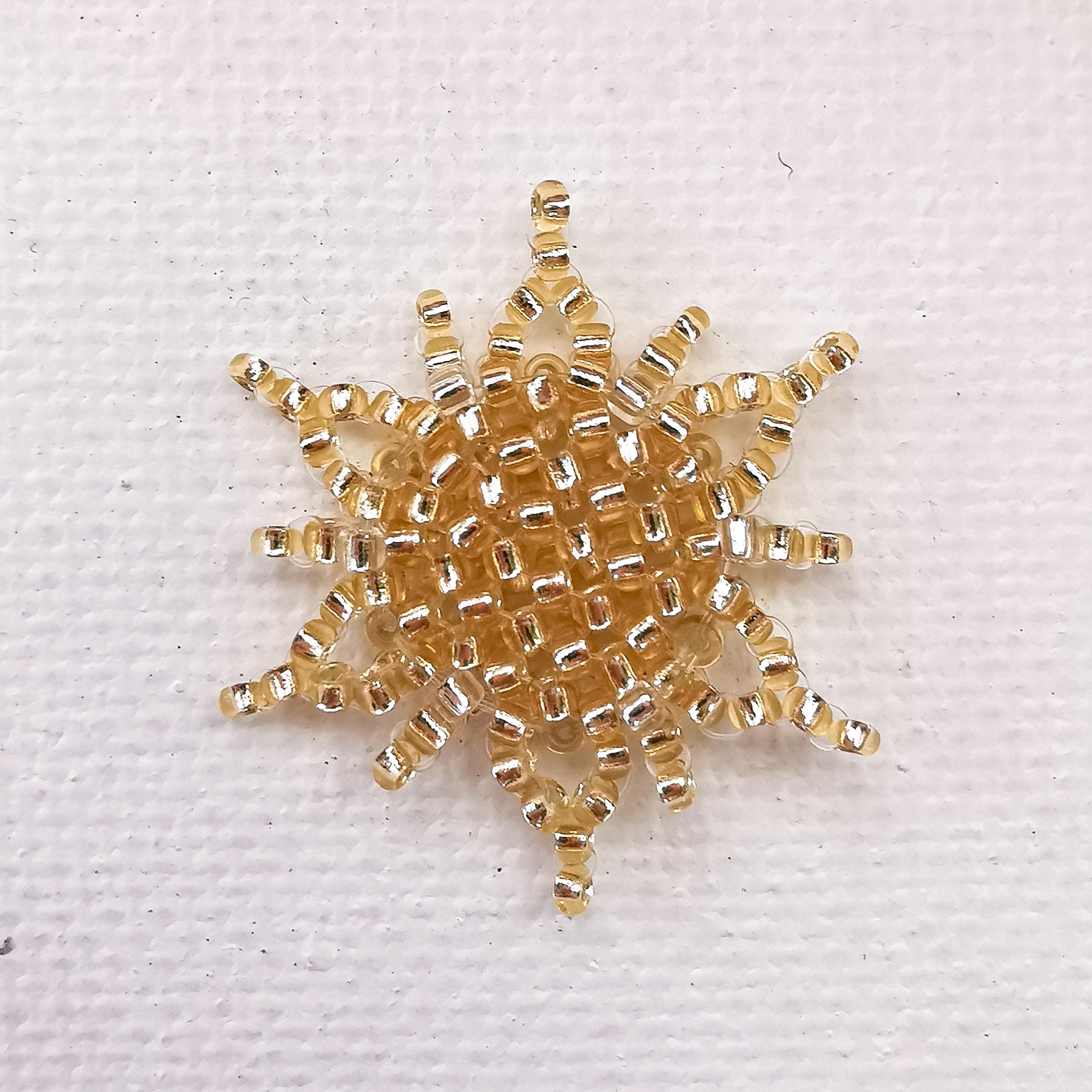 Pendant Sun, Seed Bead Beading Pattern, RAW Right Angle Weave, Beaded ...