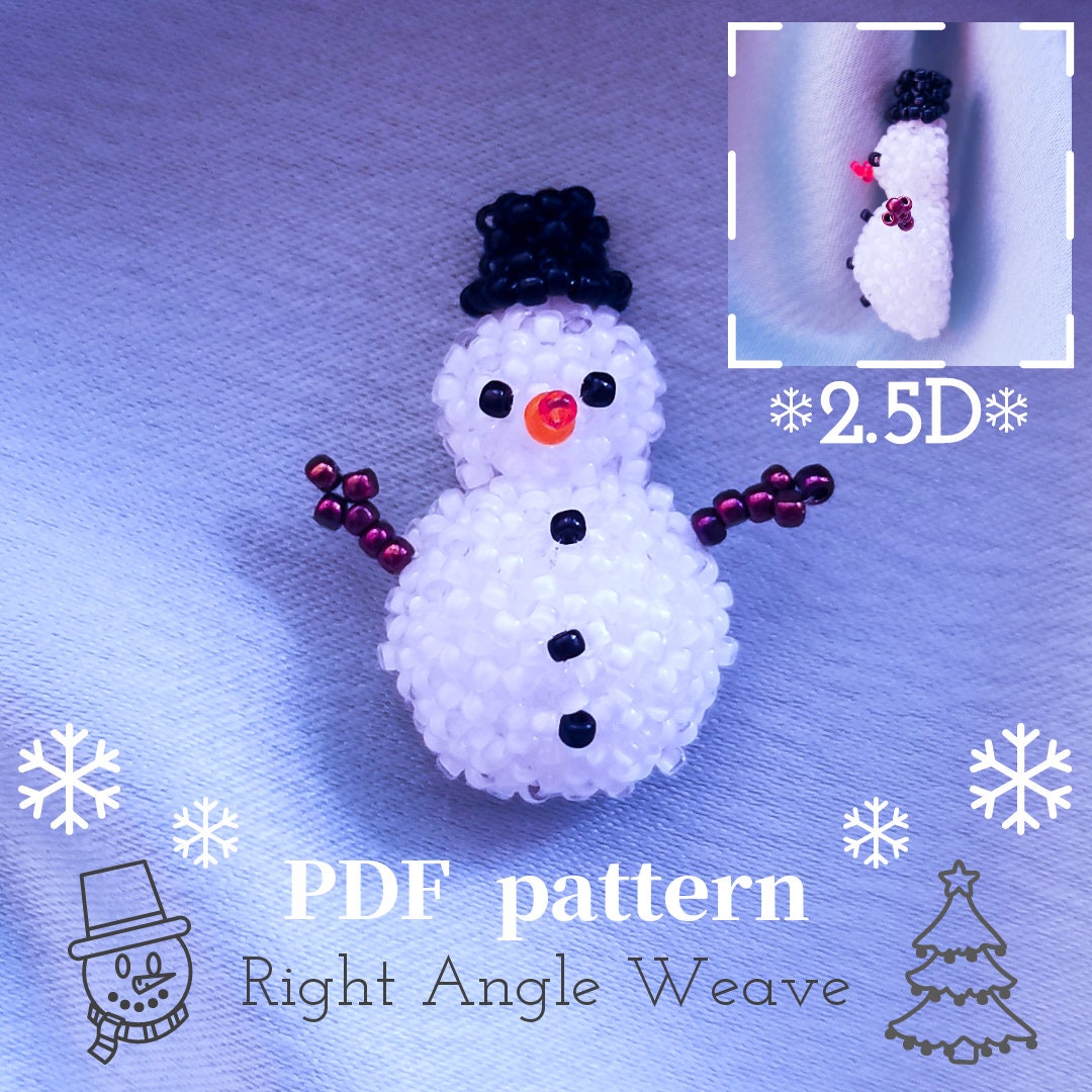 Beaded snowman pattern store