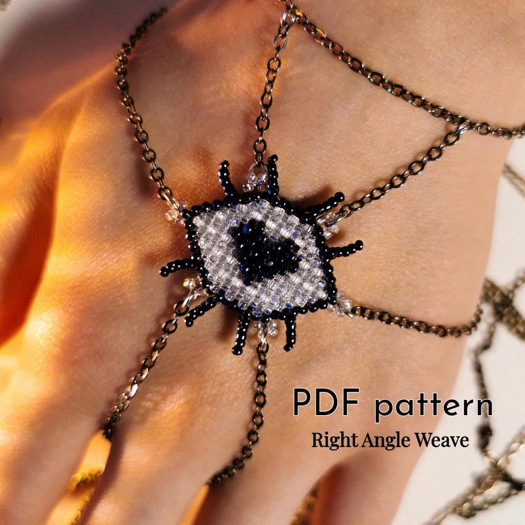 Pendant Eye | Seed Bead | Beading Pattern RAW Right Angle Weave ...