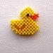 Pendant Duck | Seed Bead Beading Pattern RAW Right Angle Weave Beaded ...