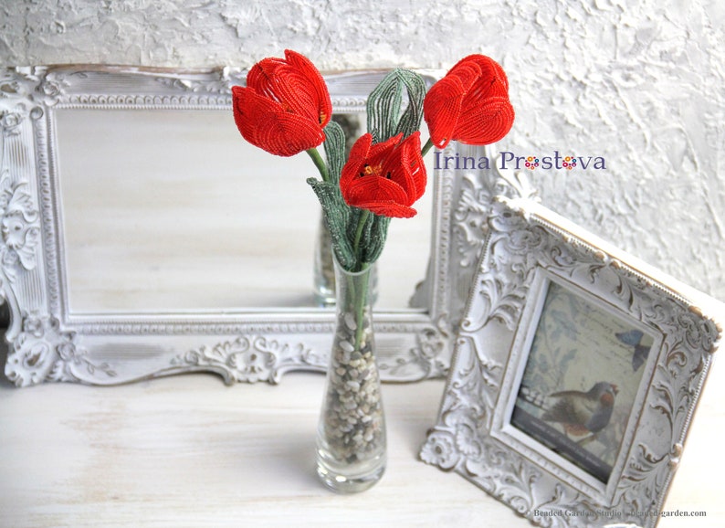 Beaded Lilac, Tulip, Narcissus Pattern | Beaded Flowers Patterns | Seed ...