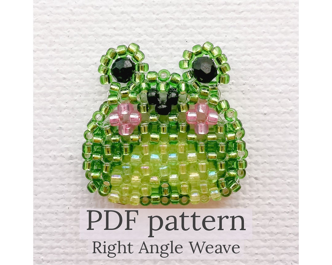 Pendant Frog Seed Bead Beading Pattern RAW Right Angle Weave - Etsy