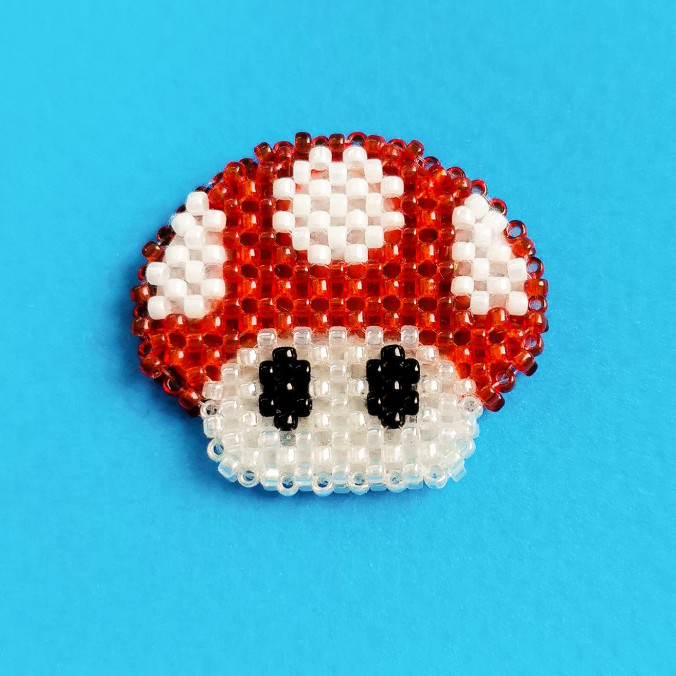 Pendant Toad | Super Brothers | Seed Bead | Beading Pattern RAW Right ...