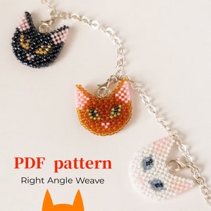 Pendant Cat 2 | Beaded Jewelry | Seed Bead | Beading Pattern Right ...
