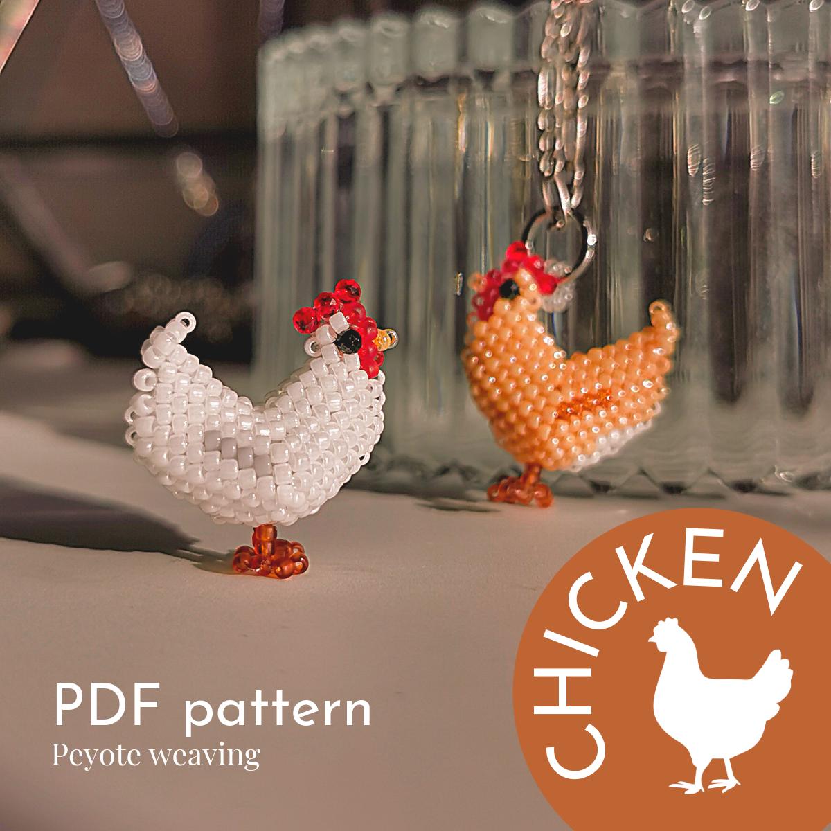Pendant Chicken: Beaded Jewelry. Beaded Chicken. Seed Bead. Beading ...