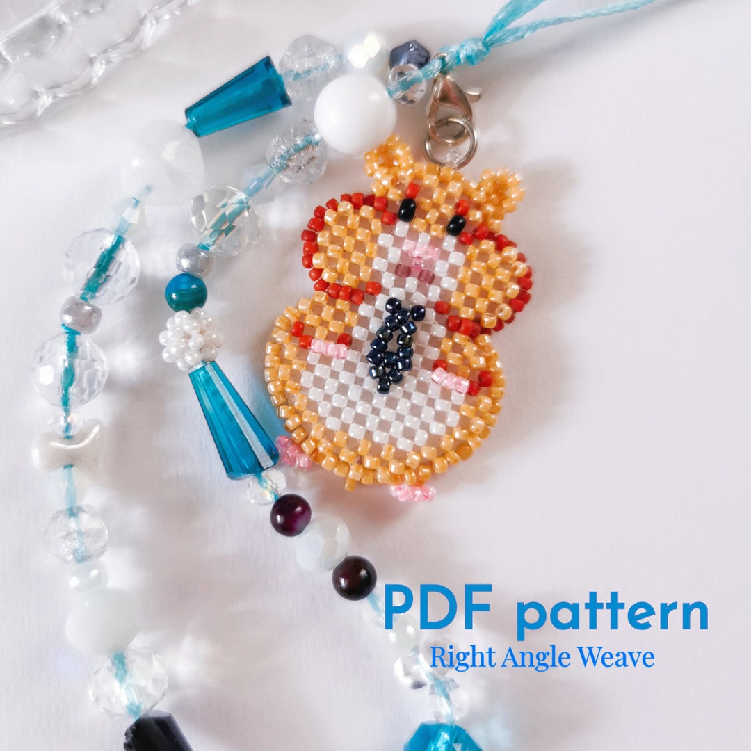 Pendant Hamster, Beaded Jewelry, Seed Bead, Beading Pattern, Right ...
