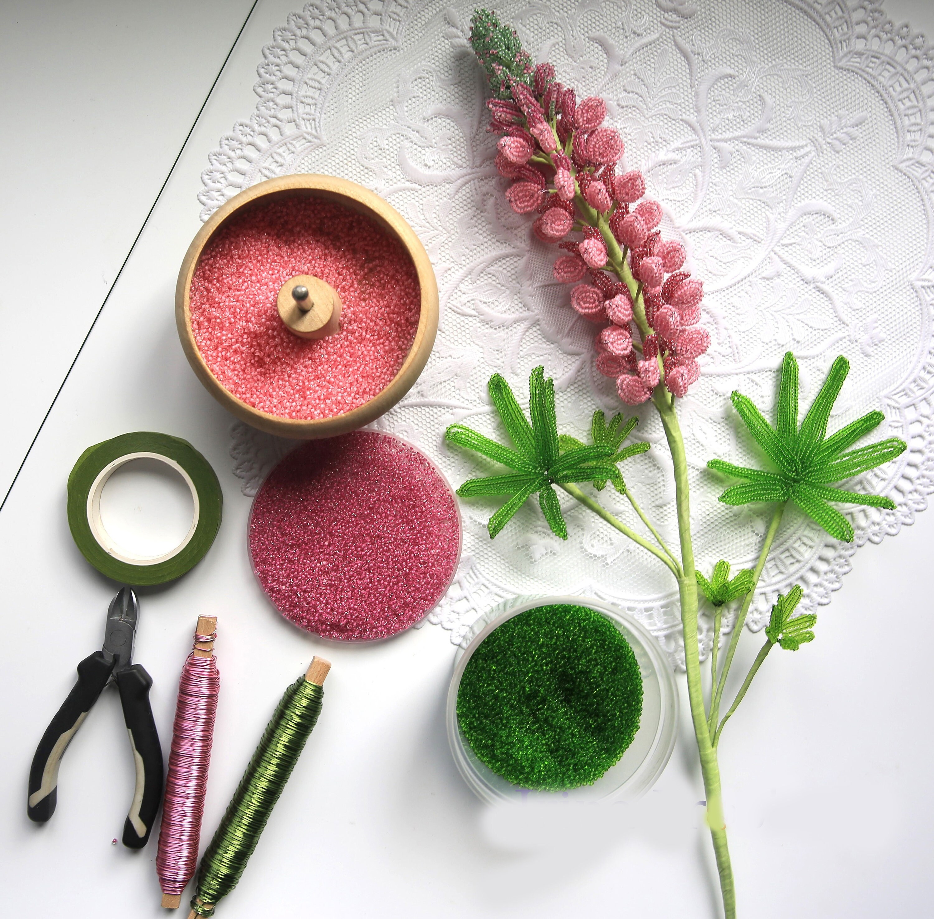 Beaded Flowers Pattern | Lupine | Seed Bead Patterns | Beadwork Pattern ...