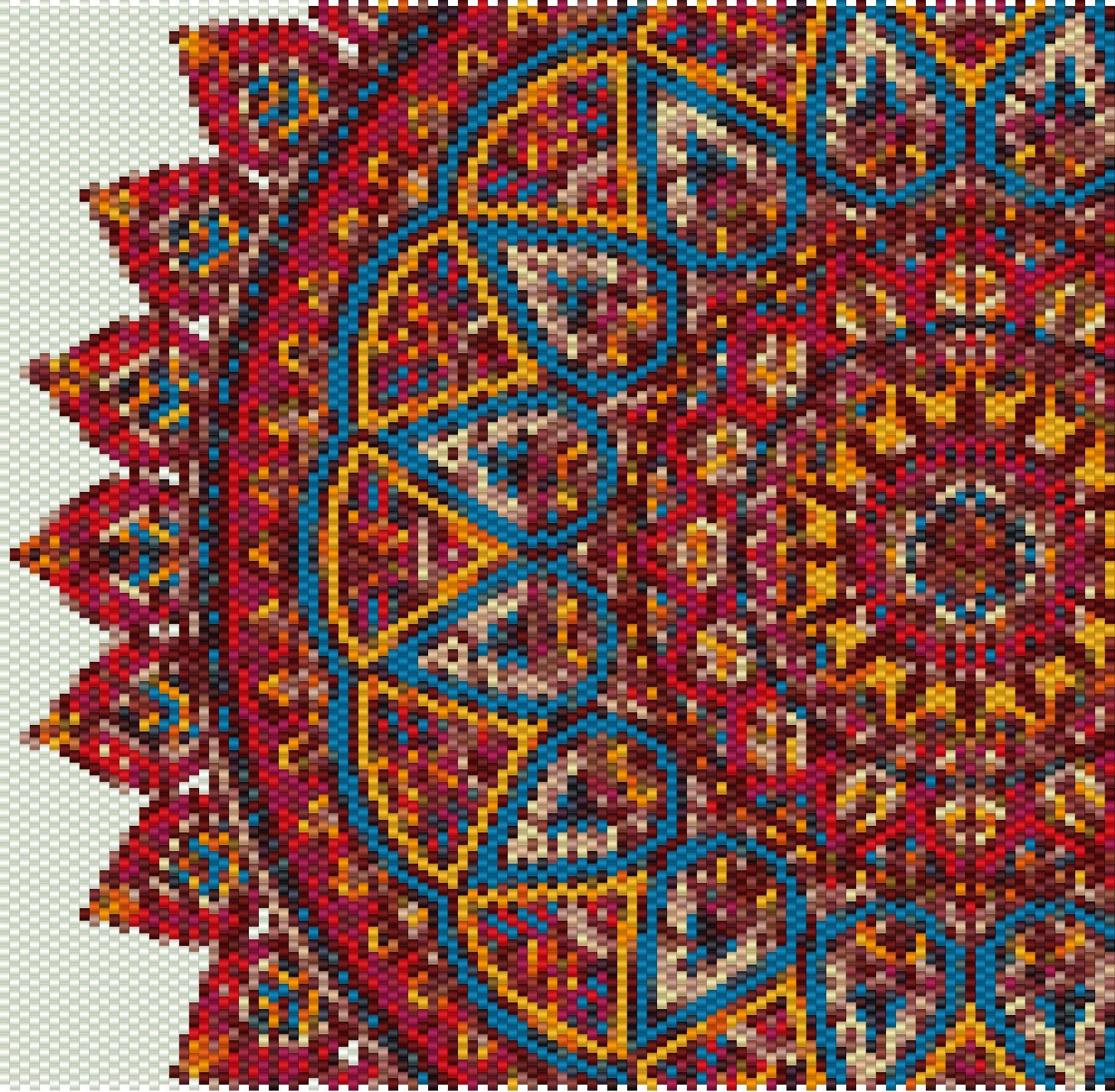 Mandala 3 Wall Art Pattern Peyote Beading Tapestry Bead Pattern for ...