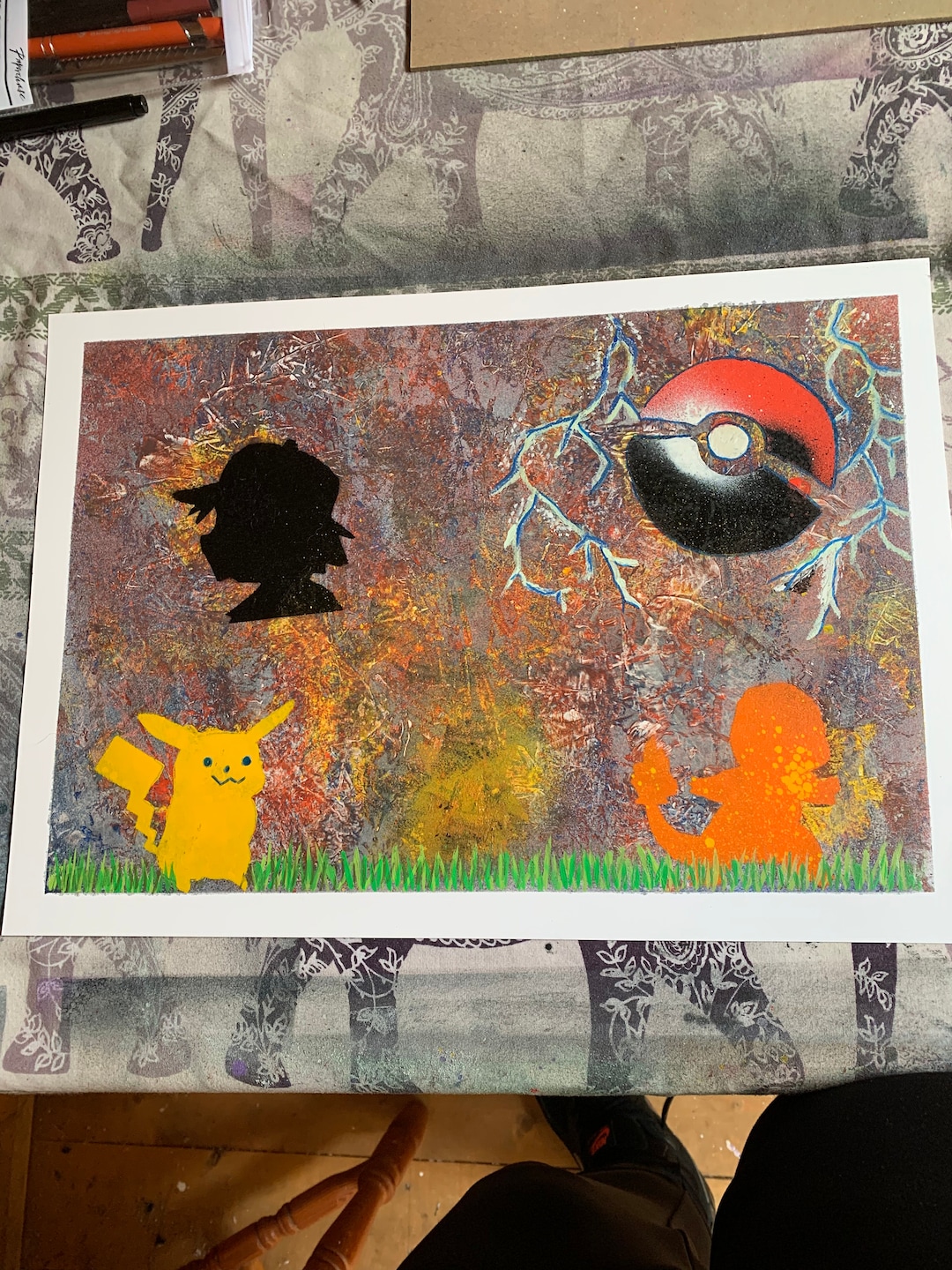 Pokémon Stencil Spray Paint Art Poster - Etsy