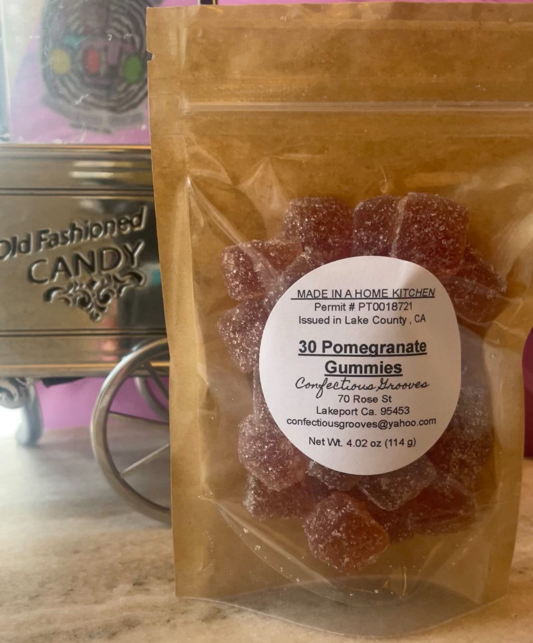 Pomegranate Gummies / Vegan Gummies / Gourmet Candy / Hand-crafted ...