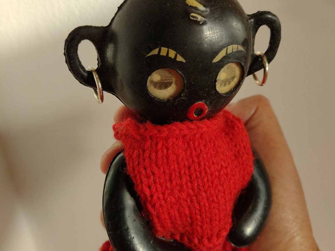 Vintage 1950's Japan Winky Blinky Takara Dakko-chan Items Doll Figurine Lenticular Eyes Charm ...