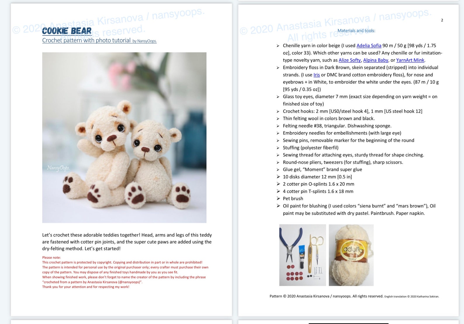 Crochet Pattern Teddy Bear Amigurumi Pdf Tutotial Amigurumi - Etsy Australia