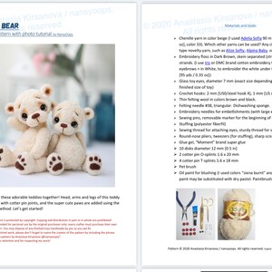 Crochet Pattern Teddy Bear Amigurumi Pdf Tutotial Amigurumi Bear Pattern by Nansyoops Crocheted ...