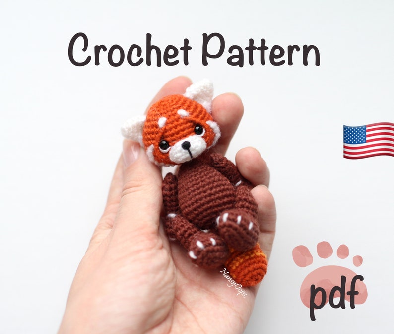 Crochet Pattern Red Panda Amigurumi Pattern Kawaii Red Panda - Etsy