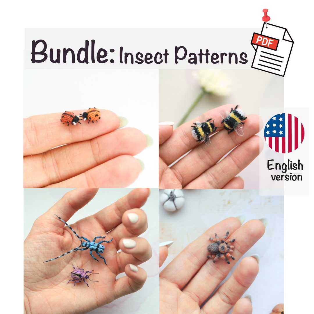 Bundle of Crochet Patterns: Insect Patterns - Ladybug, Bumblebee ...
