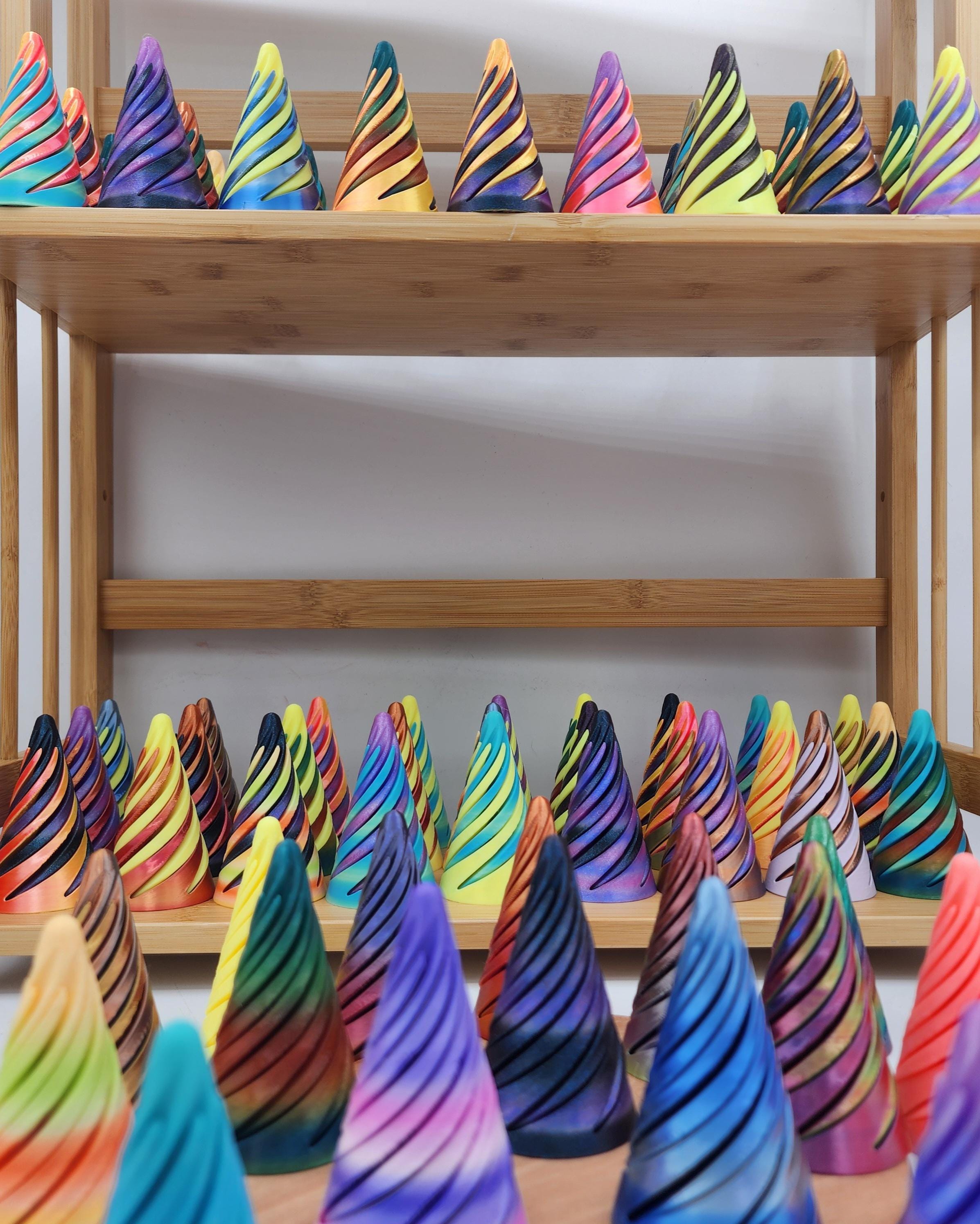 Impossible Vortex Cones 3D Printed Fidgets Multicolored Options Stress ...