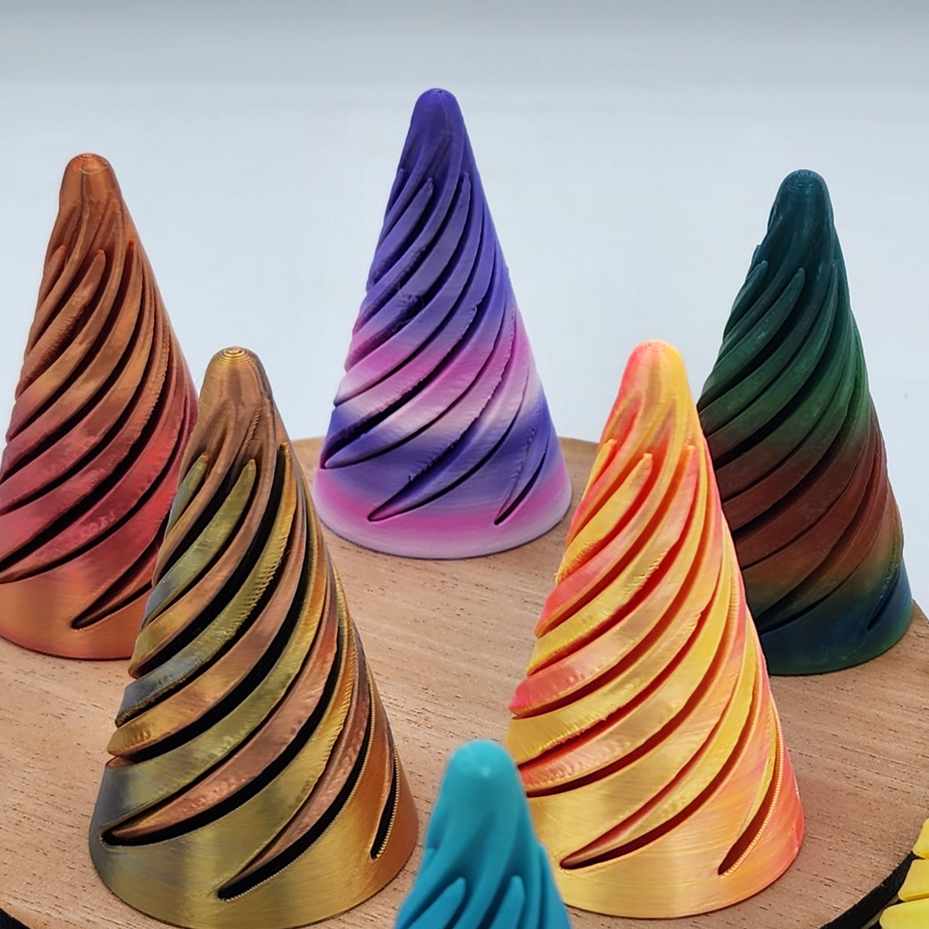 Impossible Vortex Cones 3D Printed Fidgets Multicolored Options Stress ...