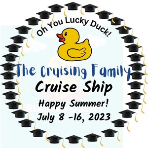 Custom Download, Print at Home. Cruising Ducky Stickers for 2 Ducks ...