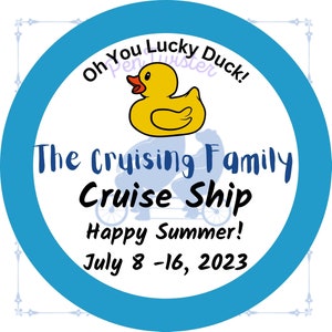Custom Download, Print at Home. Cruising Ducky Stickers for 2 Ducks ...