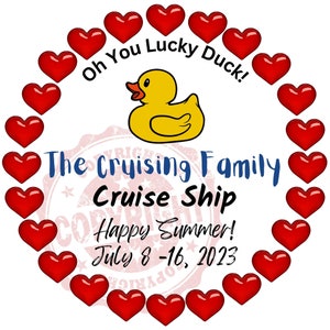 Custom Download, Print at Home. Cruising Ducky Stickers for 2 Ducks ...
