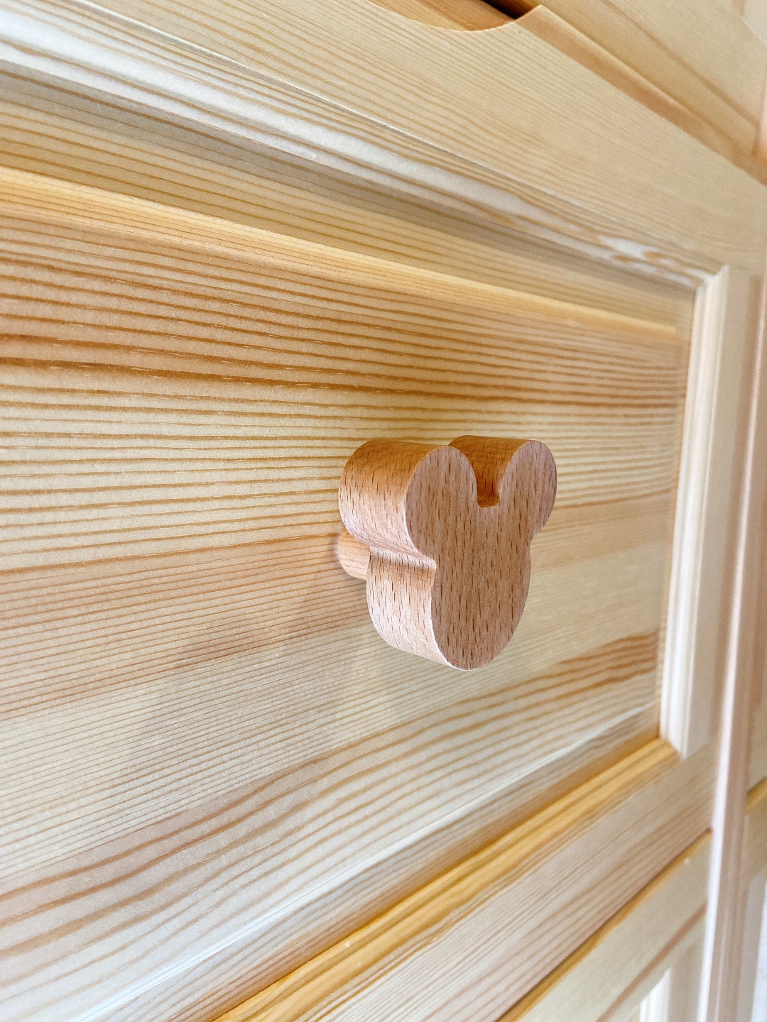 6pc Wooden Mouse Knob (natural Wood Color) for Dresser Drawers | Mouse ...