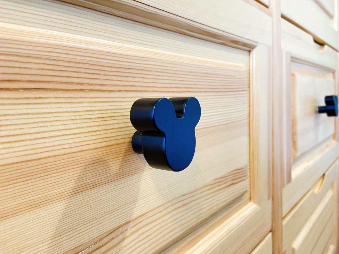 6pc Wooden Mouse Knob (black Color) for Dresser Drawers | Mouse ...