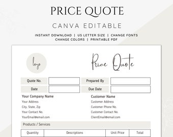 Canva Editable Template - Etsy