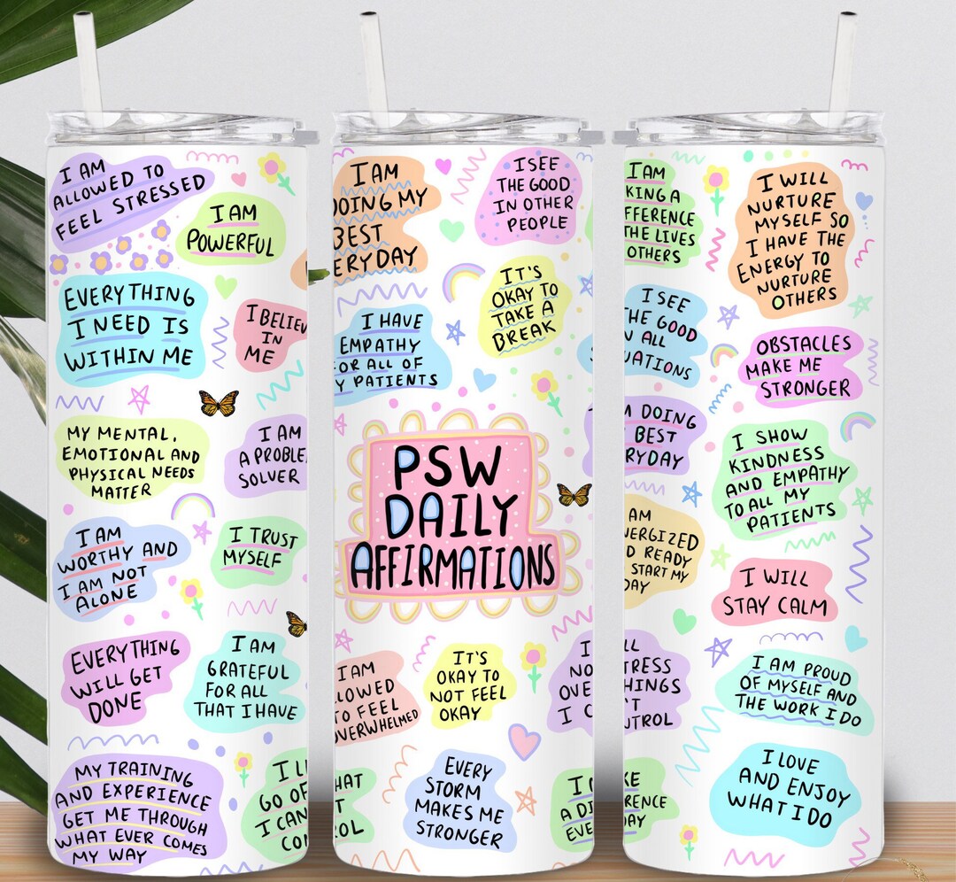 PSW Affirmation Tumbler PSW Gift Personal Support Worker - Etsy