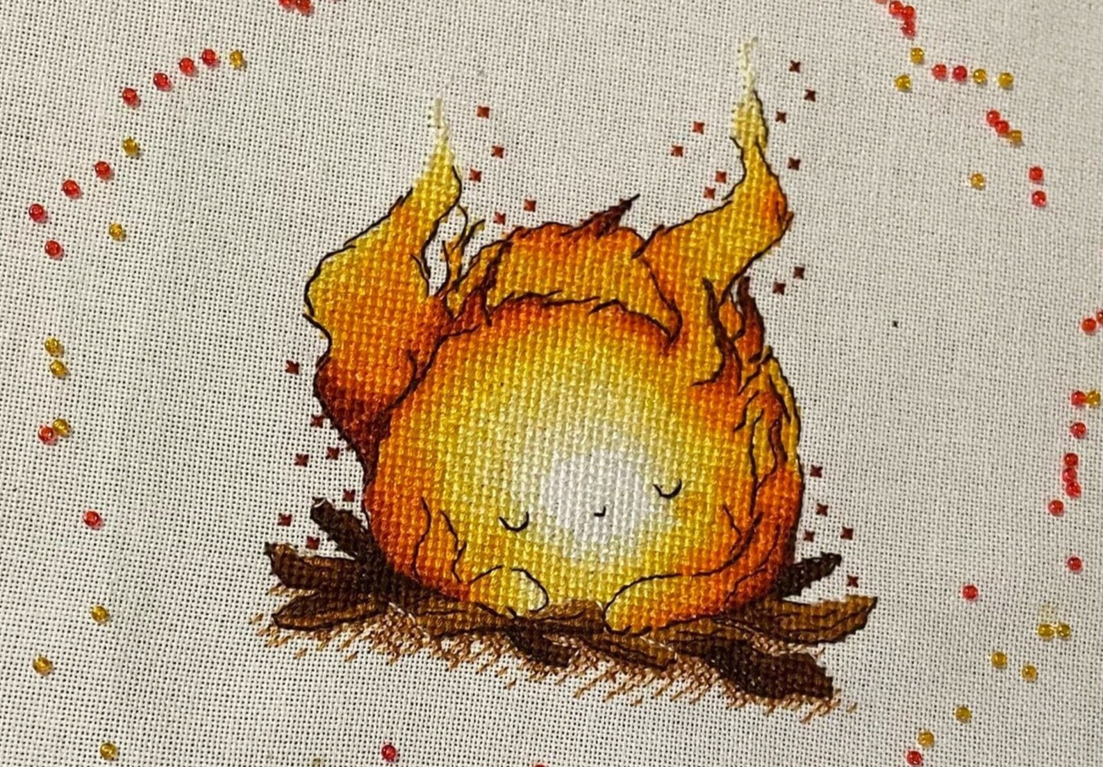 Fire сross Stitch Pattern PDF, Flicker Embroidery Pattern, Baby сross ...