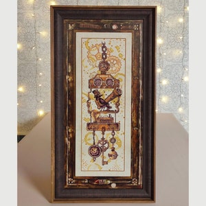 Steampunk Cross Stitch Pattern PDF, Watercolor Cross Stitch Chart ...