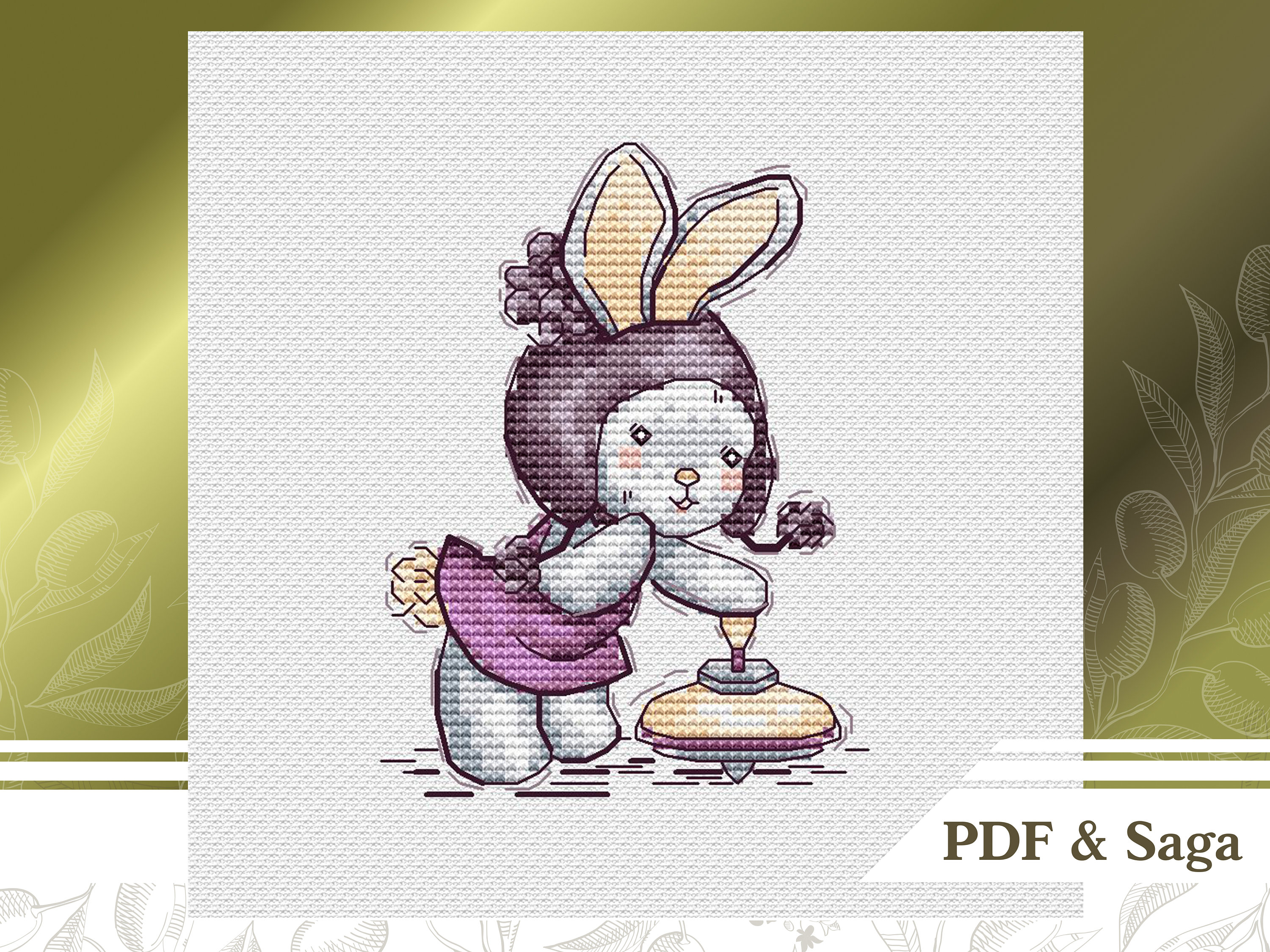 Baby Girl сross Stitch Pattern PDF, Bunny сross Stitch Chart Instant ...