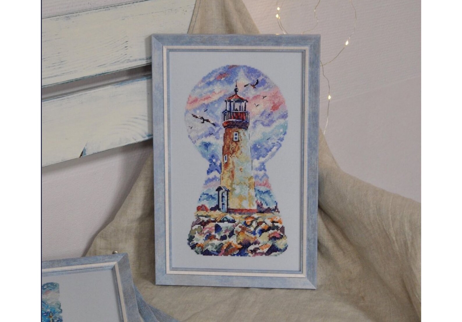 Lighthouse Cross Stitch Pattern PDF Nautical Counted Cross - Etsy