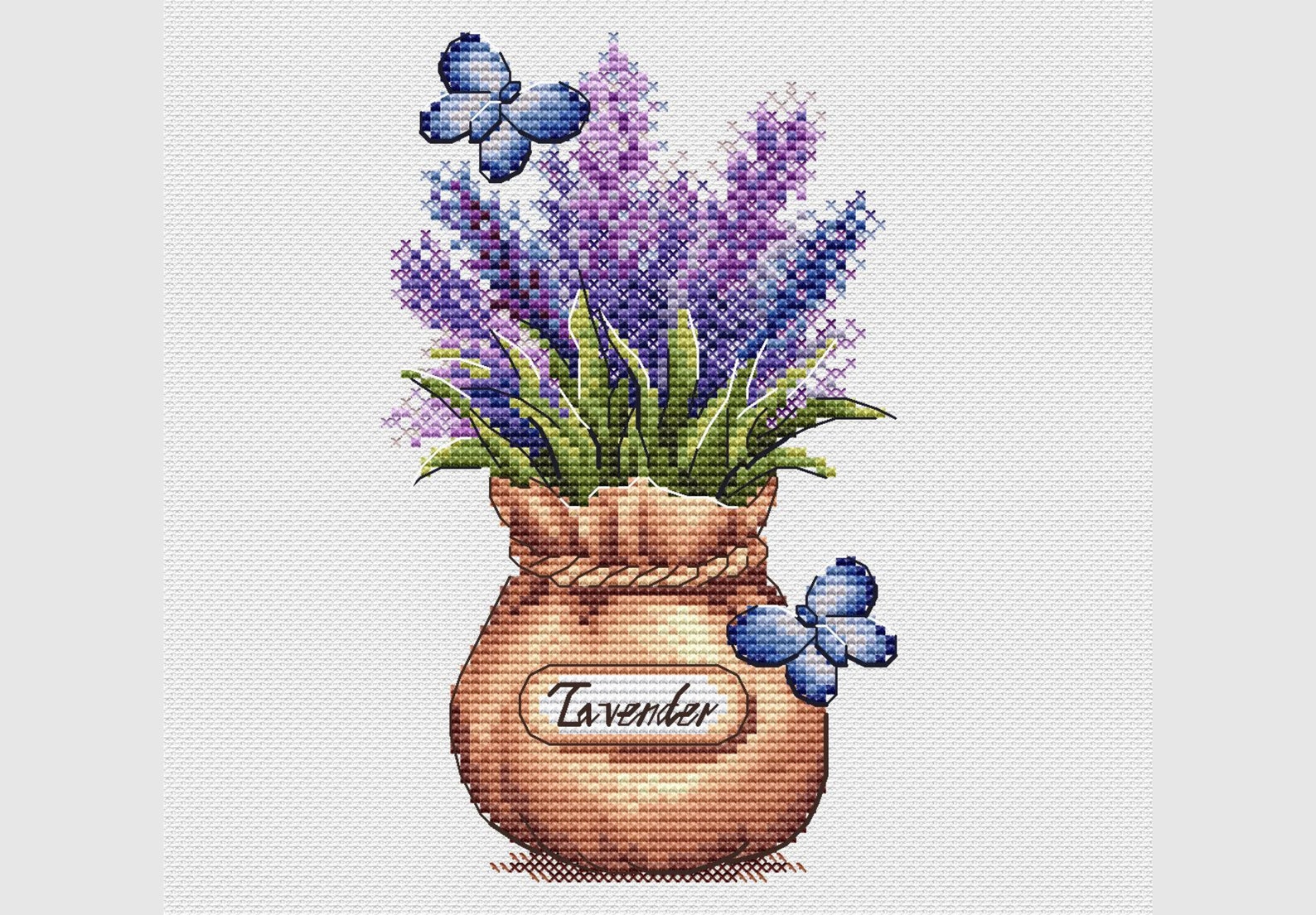 Lavender Cross Stitch Pattern PDF Provence Cross Stitch Chart | Etsy